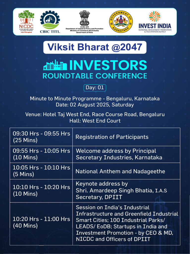 01 Minute To Minute Programme Viksit Bharath@2047 | PDF