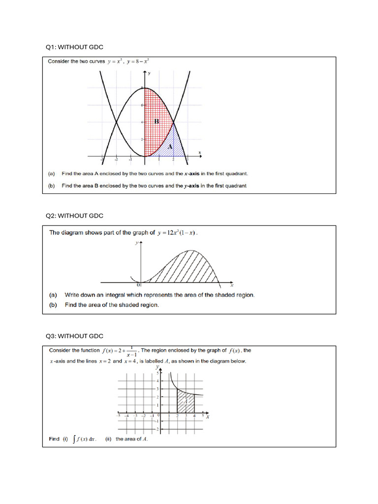 IB Math AA Def Integrals Questions | PDF