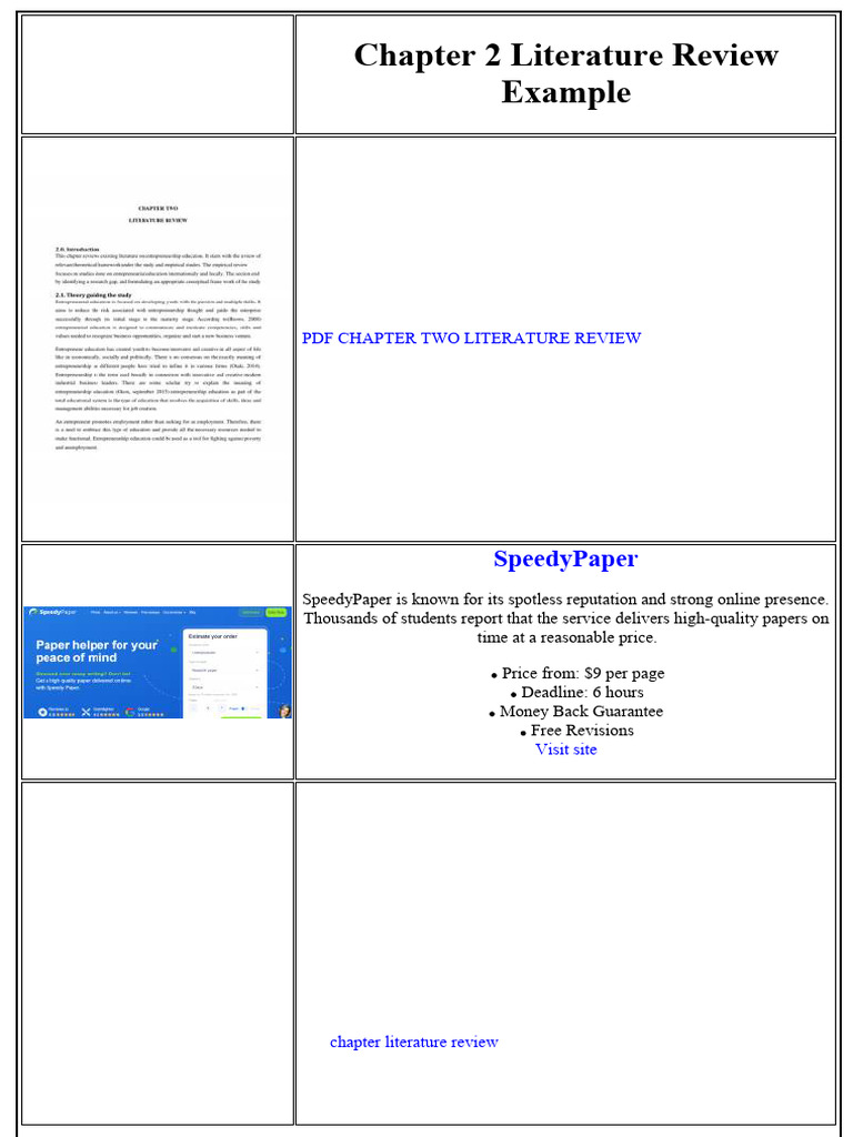 Chapter 2 Literature Review Example | PDF | Employee Retention | Job ...