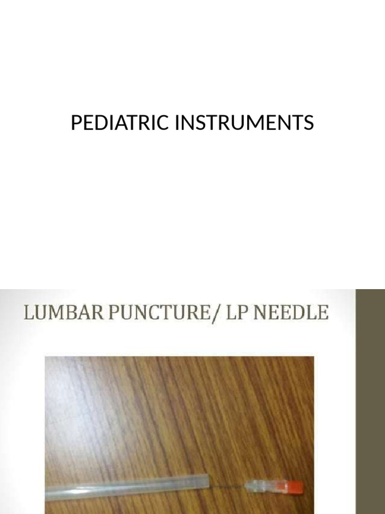 Pediatric Instruments | PDF