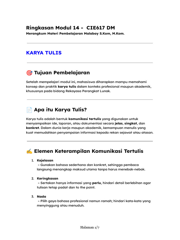 CIE617 - Rangkuman P14 | PDF