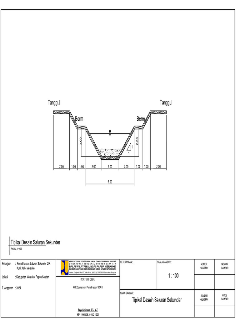 Tipikal Desain Saluran Sekunder | PDF