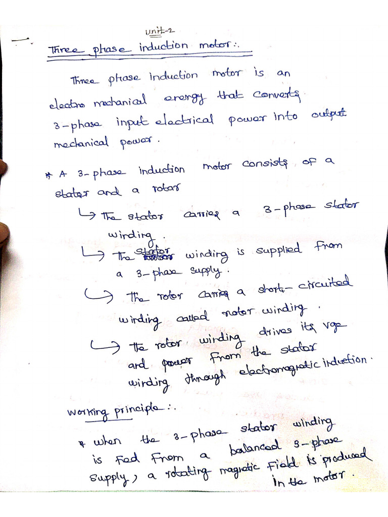 Unit-2 - Three Phase Induction Motor | PDF