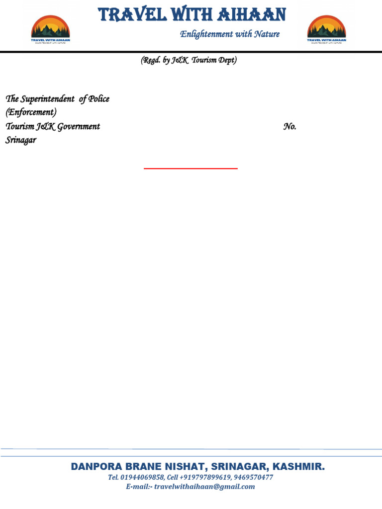 Airport Permit Request for Aihaan Travel | PDF