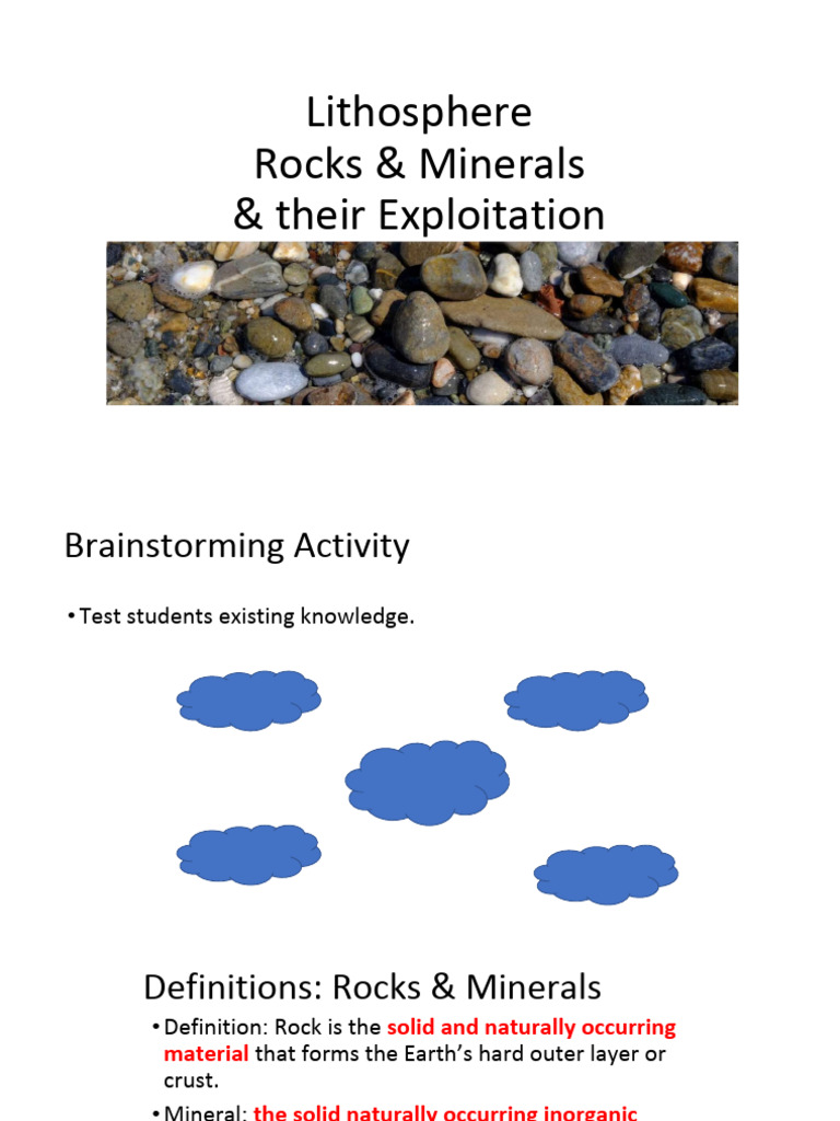 Lithosphere Rocks & Minerals For Secondary 1 | PDF | Rock (Geology ...