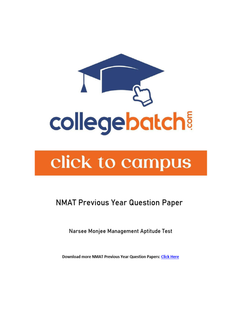 NMAT Previous Year Question Papers PDF | PDF | Stem Cell | Blood Vessel