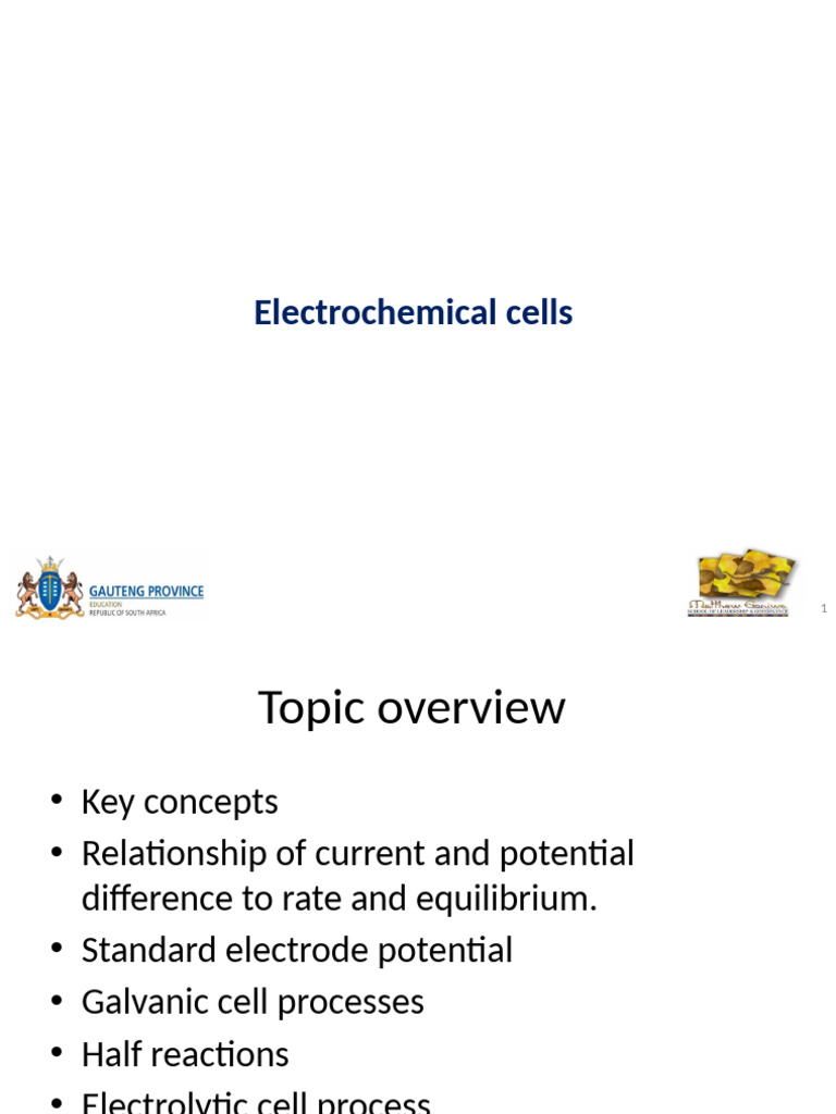 Module 4 Electrochemical Cells | PDF | Anode | Redox