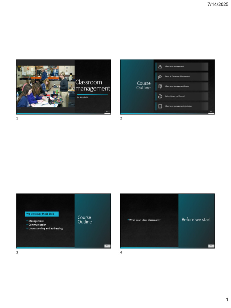 Classroom Management Handout | PDF | Classroom Management | Teachers