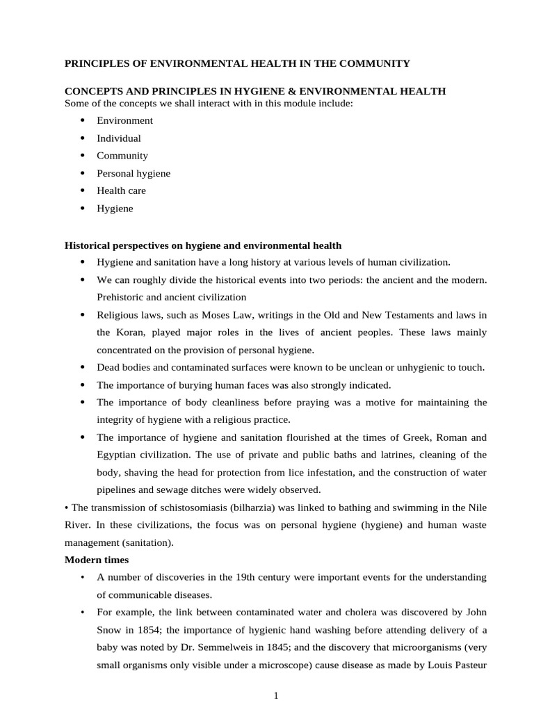 Principles of Environmental Health-2 | PDF | Water Purification ...