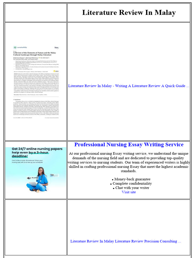 Literature Review in Malay | PDF | Indonesian Language | Essays