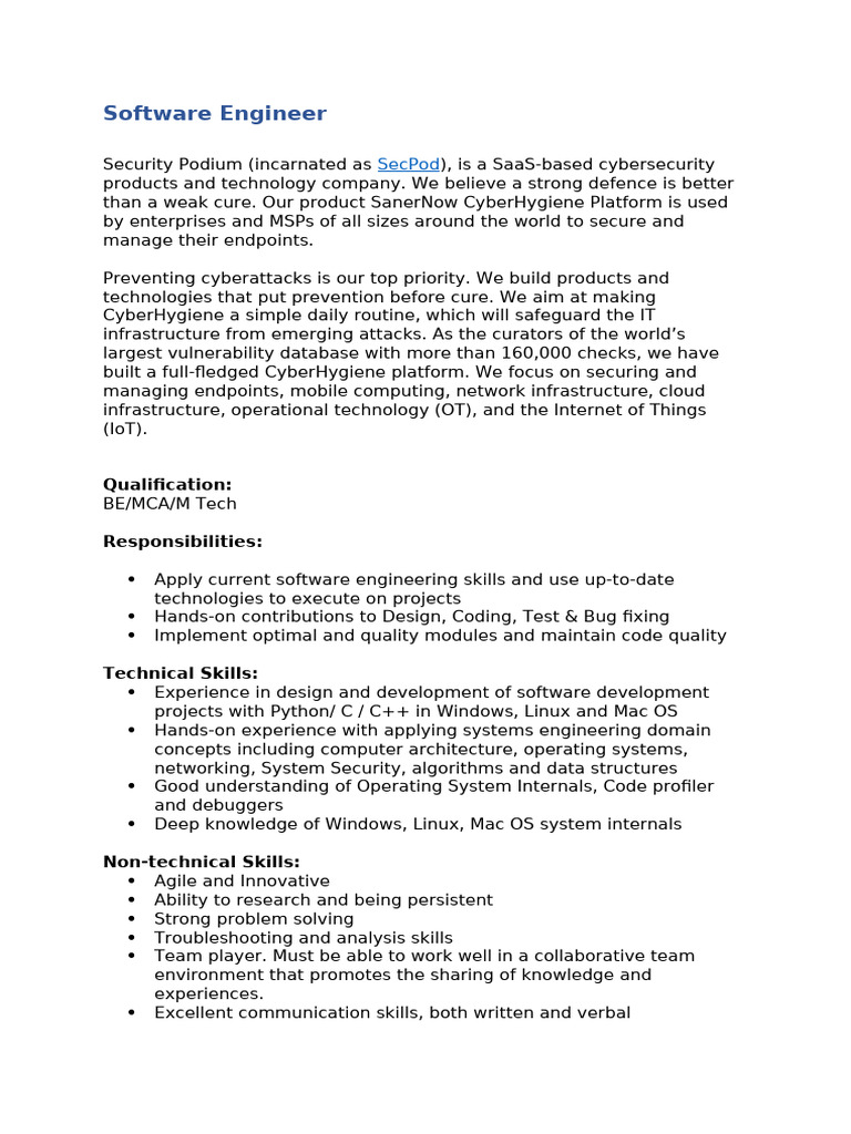 Software Engineer | PDF