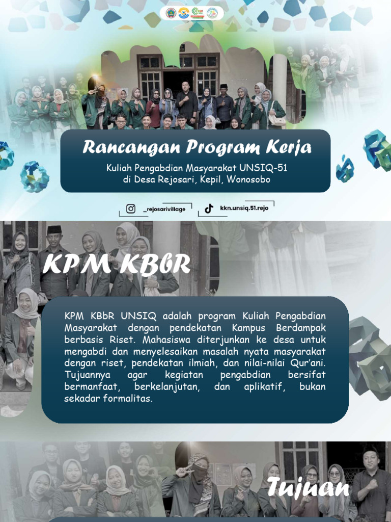 Program Kerja KPM UNSIQ di Rejosari | PDF