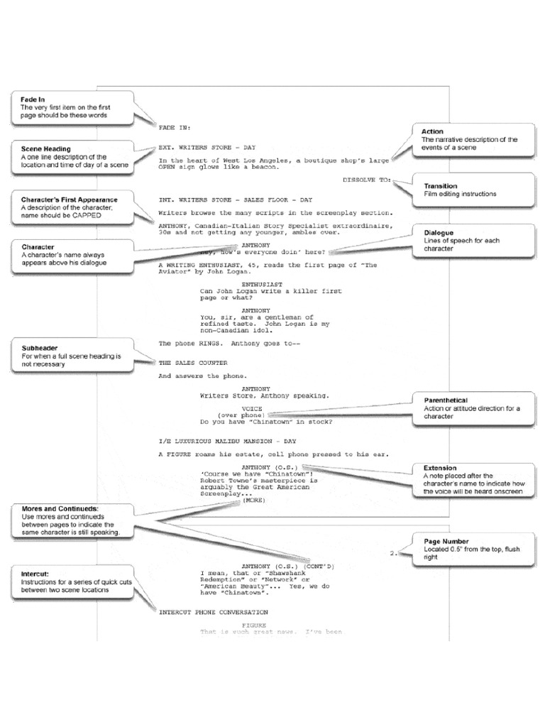 Screenplay Formatting Tips | PDF