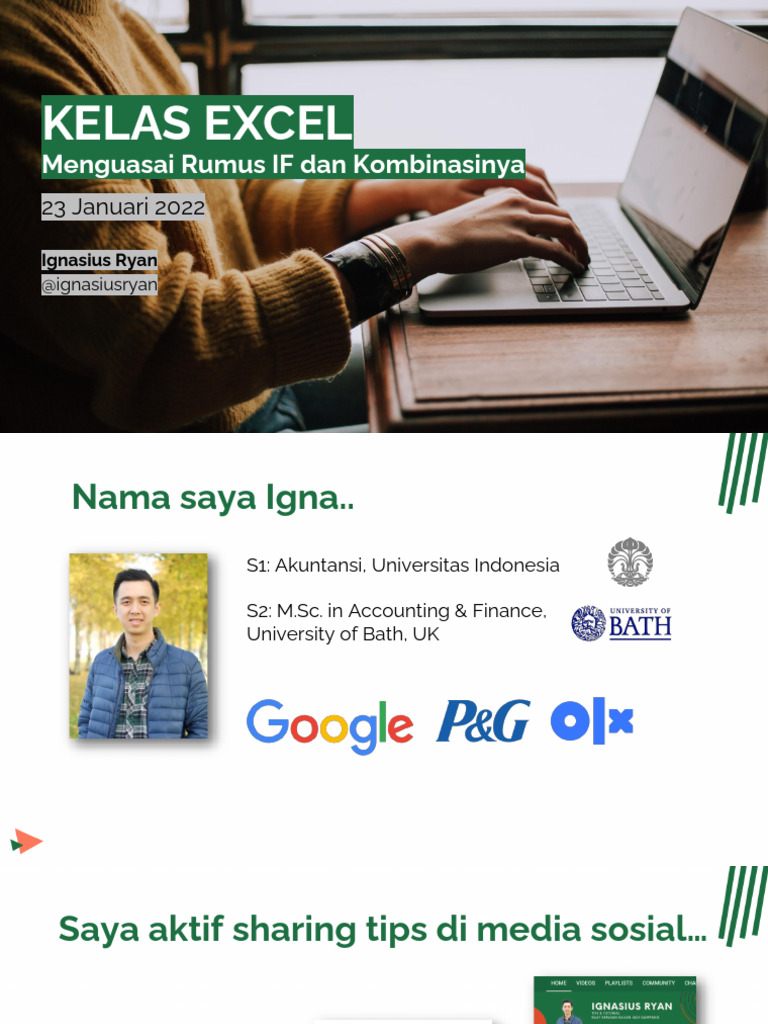 Kelas Excel: Rumus IF dan Kombinasi | PDF