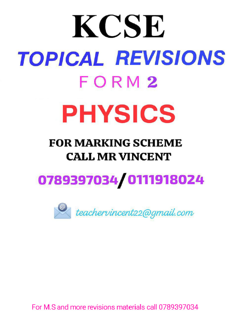 Physics Form 2 Topical Questions | PDF | Sound | Inductor