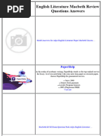 AQA Past Paper Macbeth Questions | PDF