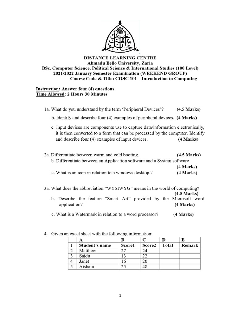 COSC101 DLC 22 Weekend Question | PDF