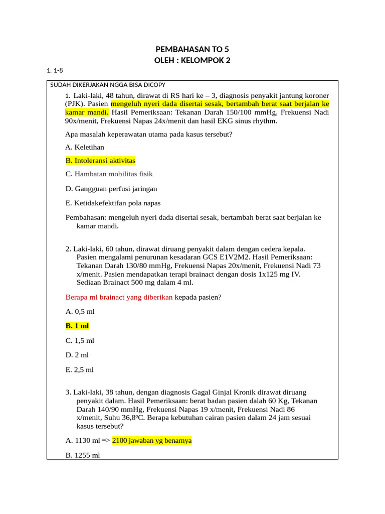 Pembahasan To 5 Sip | PDF
