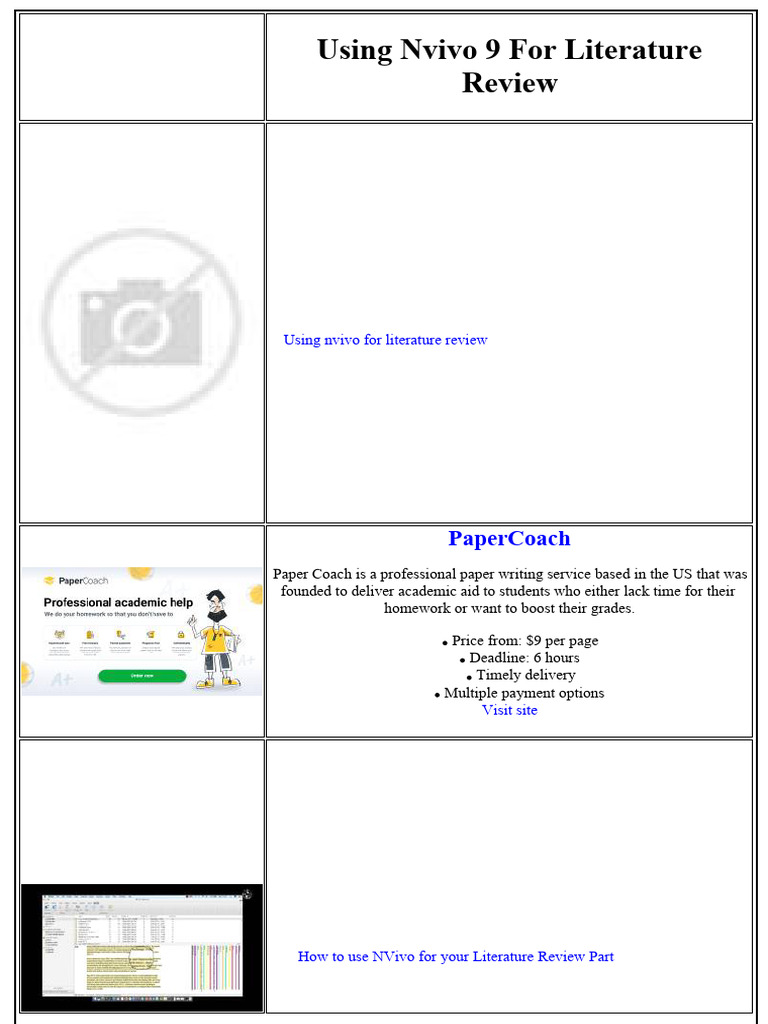 Using Nvivo 9 For Literature Review | PDF | Data | Essays