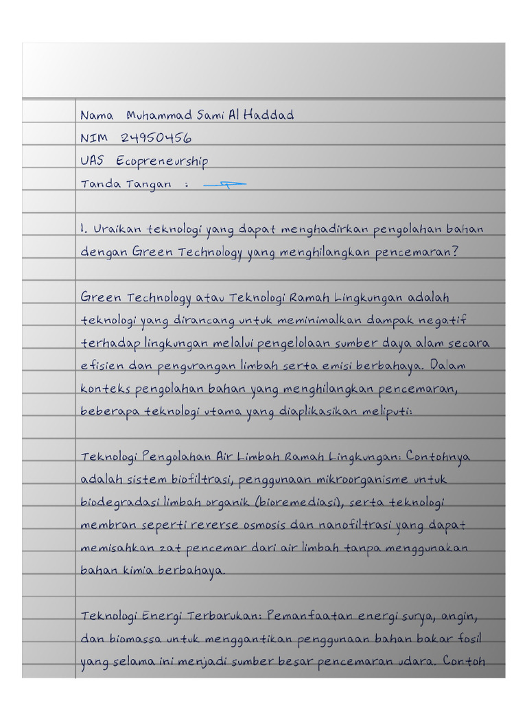 Ecopreneurship - Muhammad Sami Al Haddad | PDF