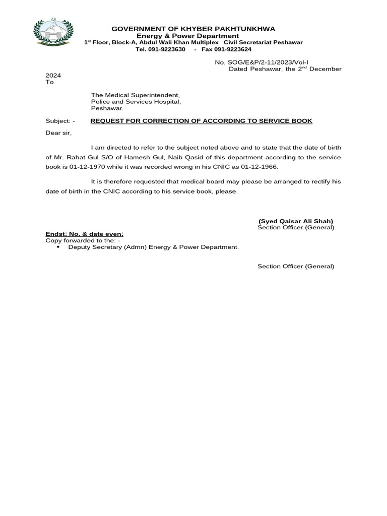Letter To MS Police | PDF