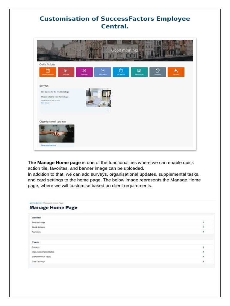 Customisation of SuccessFactors Employee Central | PDF | Microsoft Windows | Computing Platforms