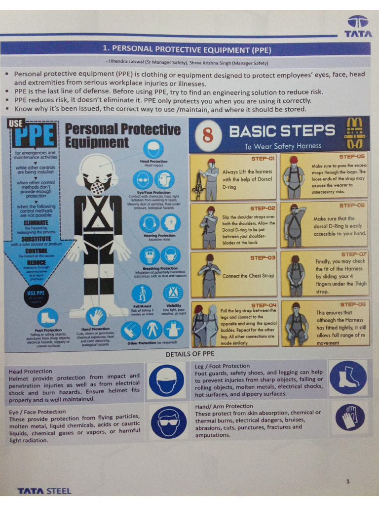 Safety Booklet by TATA STEEL | PDF