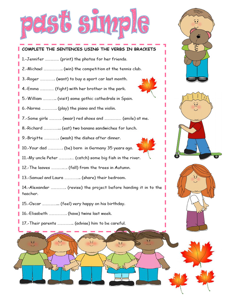 Complete the Sentences with Verbs | PDF