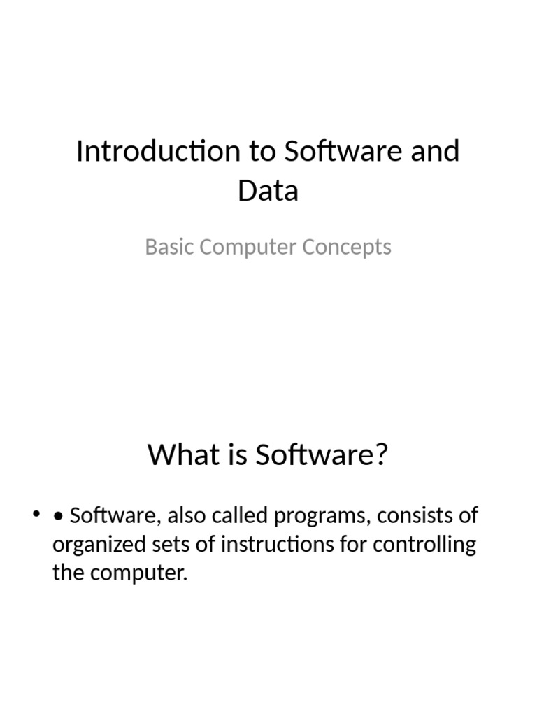 Software and Data Presentation | PDF