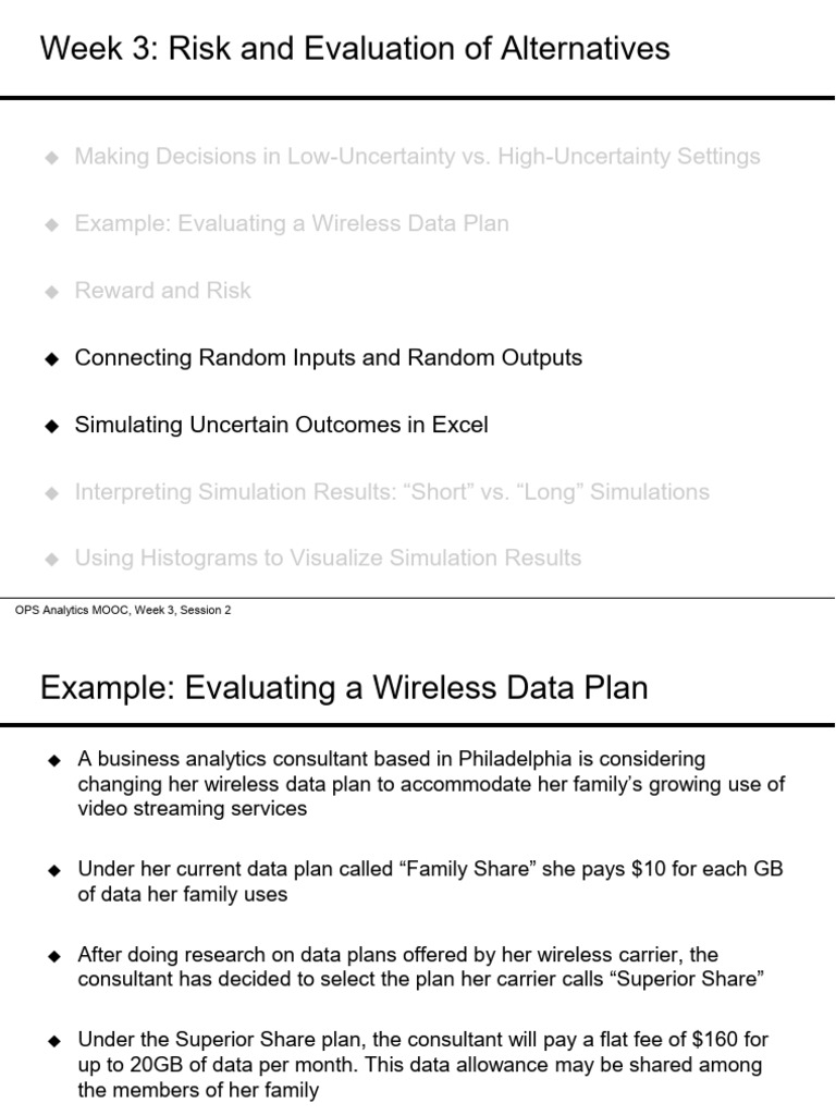 Evaluating Uncertain Data Plans | PDF | Standard Deviation ...