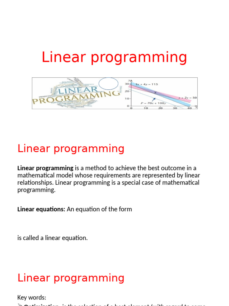 Linear Programming - 2 | PDF | Mathematical Optimization | Linear Programming