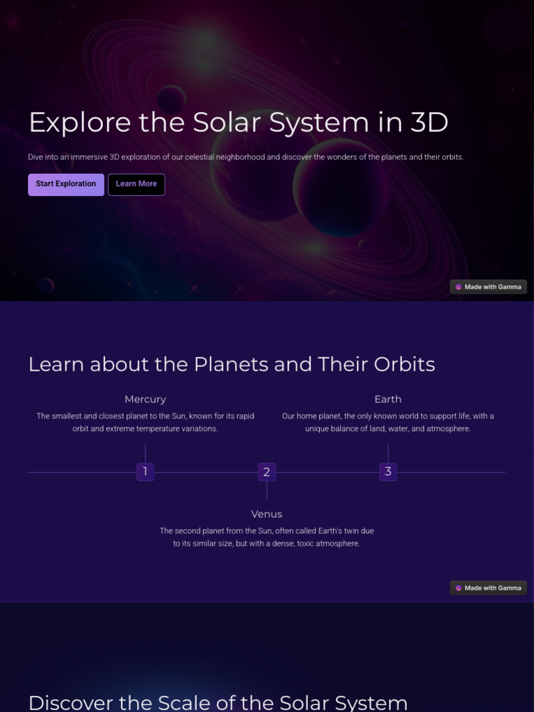 Explore The Solar System in 3D | PDF | Solar System | Planets
