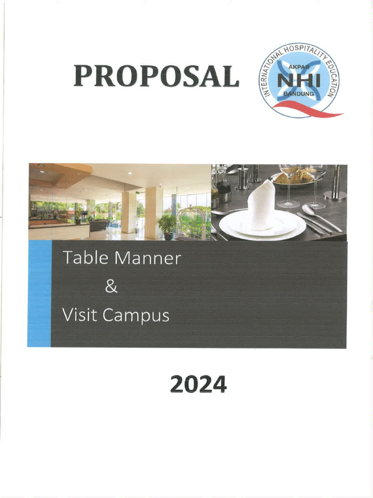 Proposal Table Manner SMK Budut 2024 | PDF