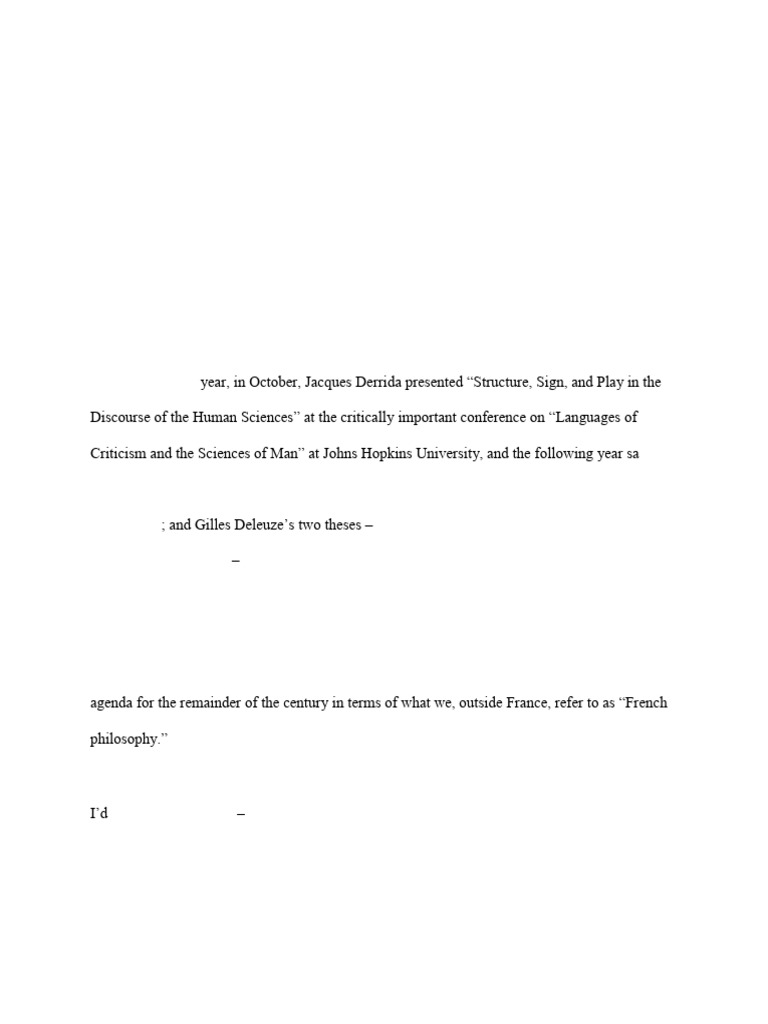 French Nietzscheanism and The Emergence of Poststructuralism | PDF ...