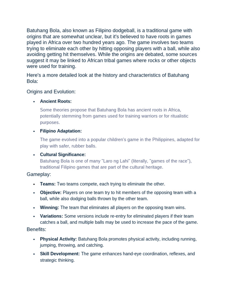 Batuhang Bola | PDF