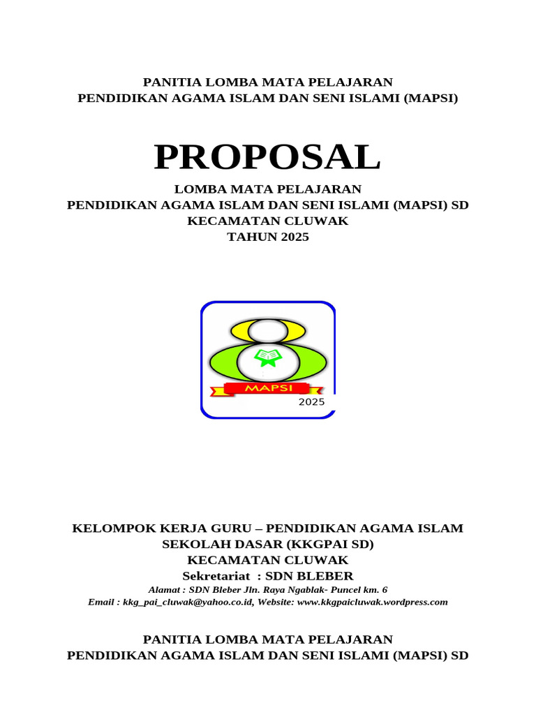 Proposal Mapsi 2025 | PDF
