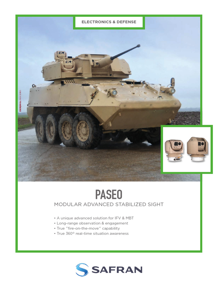 PASEO: Advanced Sight for Armored Vehicles | PDF | Artillery | Armoured ...