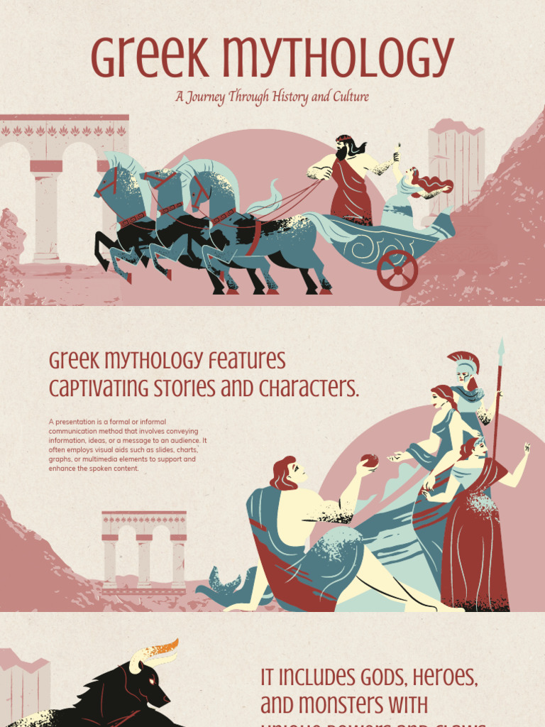 Brown and Blue Classic Illustration Greek Mythology Presentation | PDF ...