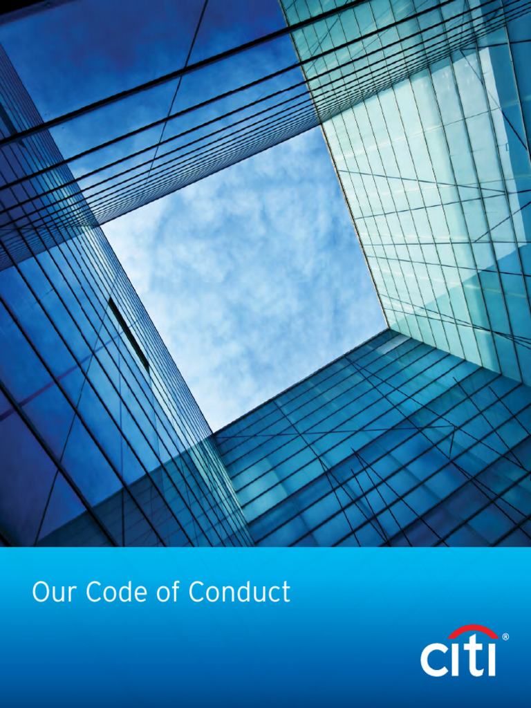 Citi Code of Conduct Overview | PDF | Citigroup | Regulatory Compliance