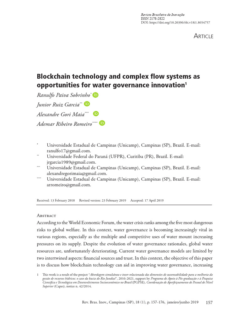 Blockchain Technology and Complex Flow Systems As Opportunities For ...