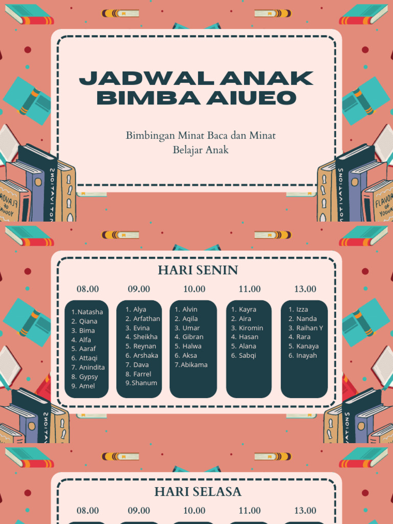 Jadwal Belajar Bimba Aiueo | PDF | Chess Theory | Chess Openings