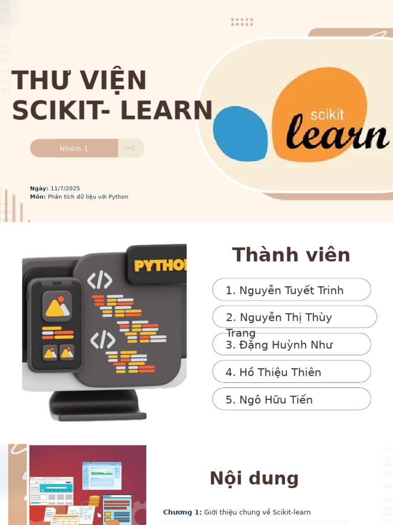 Thư viện Scikit - learn Nhóm 1 | PDF