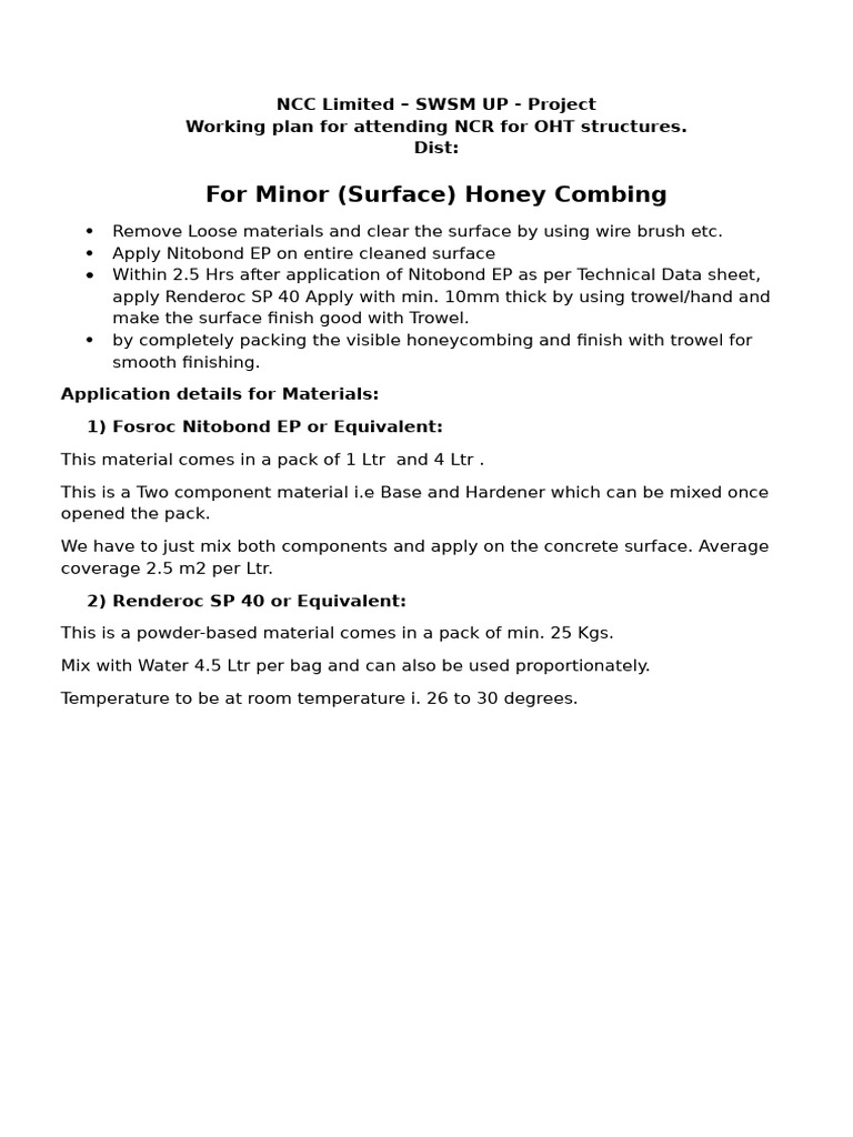 NCR Closing Procedure for OHT Structures | PDF | Concrete | Structural ...