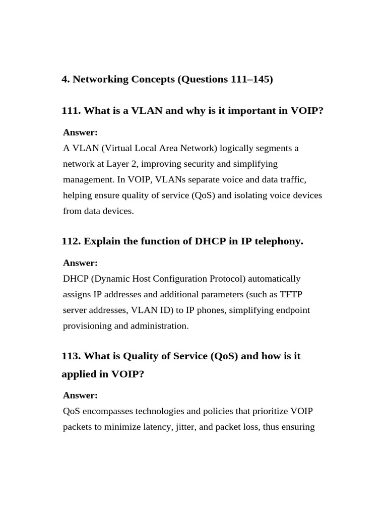 Section 4 | PDF | Computer Network | Voice Over Ip