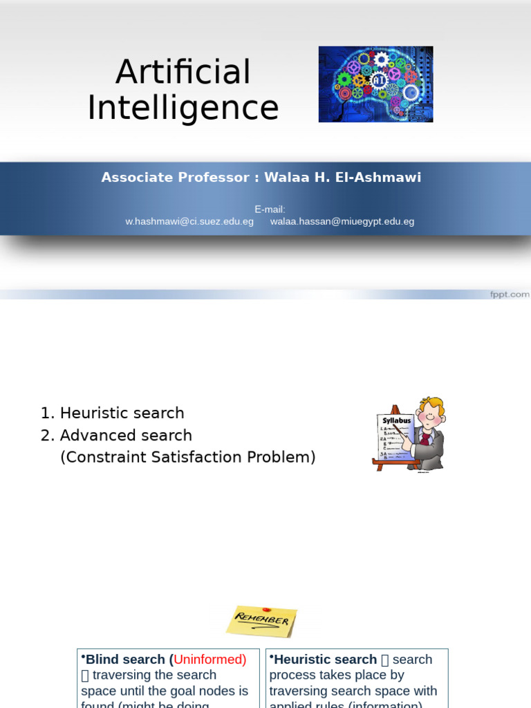 Lect # 5 Search Methodology - Heuristic Search | PDF | Theoretical Computer Science | Applied ...