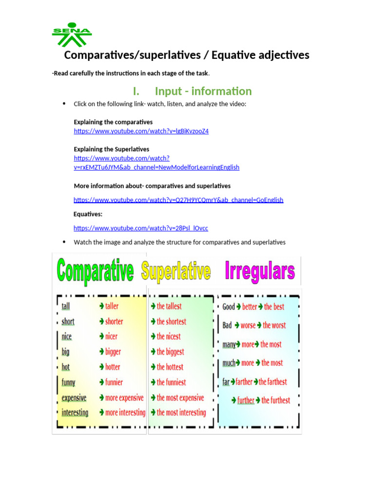 Understanding Comparatives and Superlatives | PDF | London