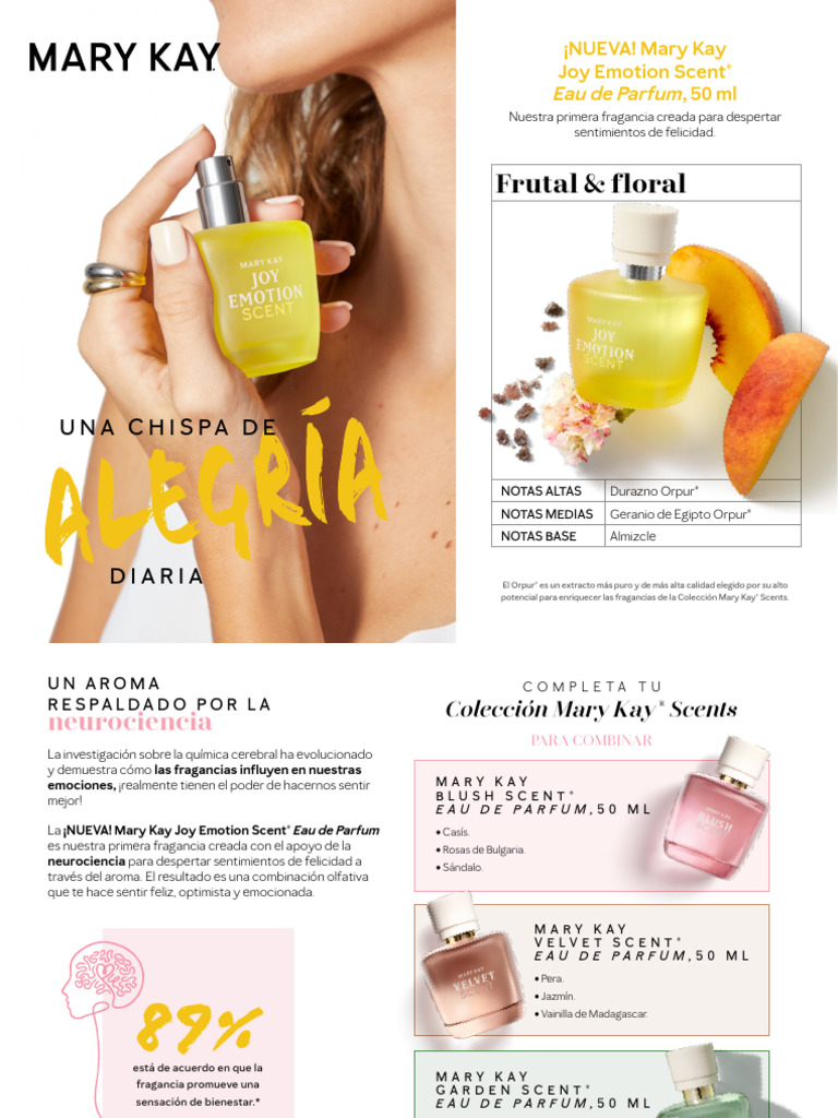 TARJETON MARY KAY JOY EMOTION SCENT | PDF | Perfume | Olor