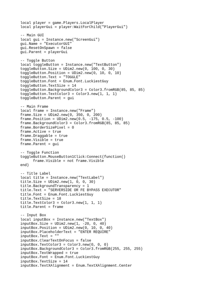 Serverside or Fe Bypass For Free | PDF