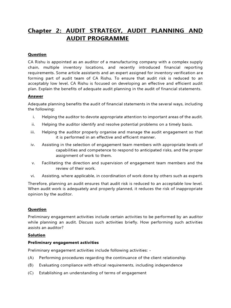 63 Chapter 2 - Audit Strategy Audit Planning and Audit Programme 1753781813 | PDF | Audit ...