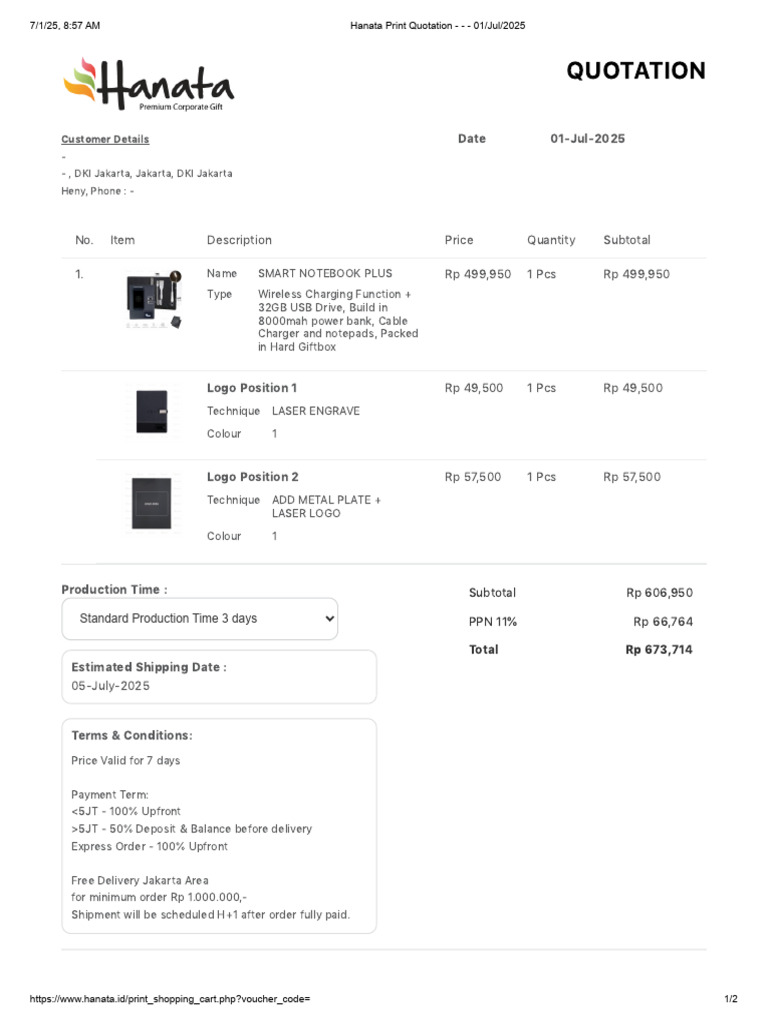 Quotation for Smart Notebook Plus | PDF